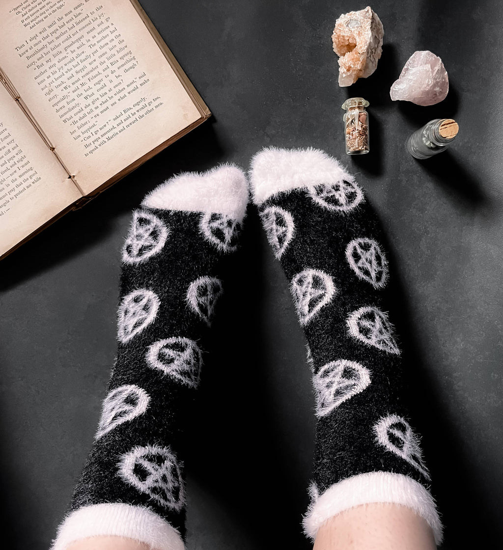 Fuzzy Pentagram Socks | Silky soft | Pentacle | witch – Miette