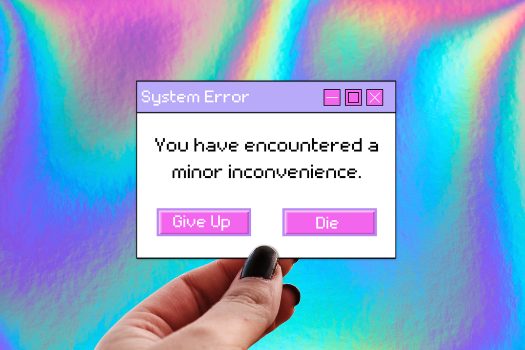 Y2k System Error Message Sticker - Minor Inconvenience – Miette