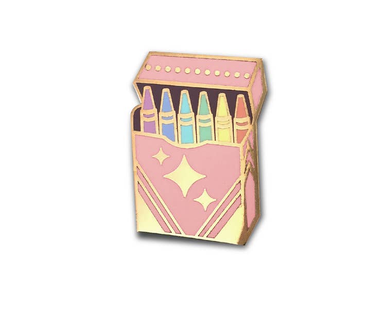 Pastel Rainbow Crayon Enamel Pin – Miette