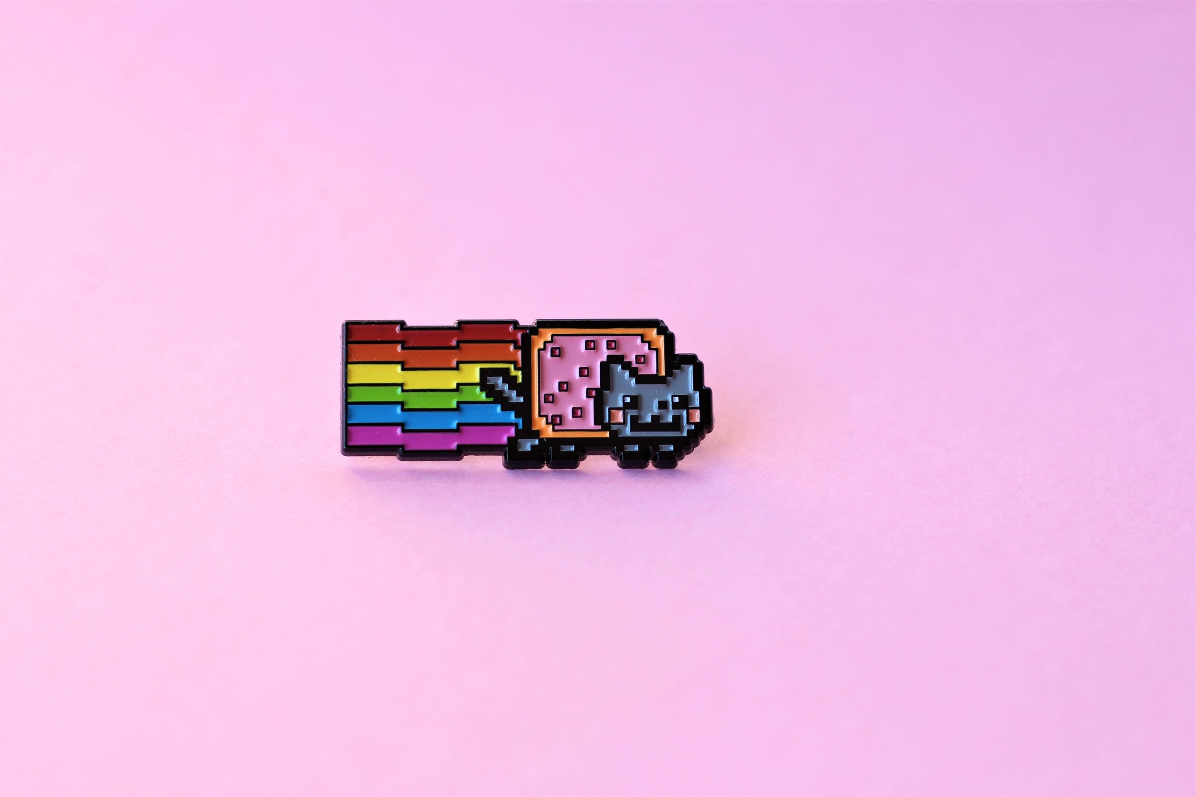 Nyan Cat Pin – Rainbow Cat Meme Enamel Pin – Miette