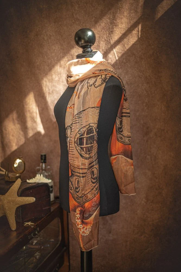 Diving Octopus scarf steampunk victorian cthulhu shawl – Miette